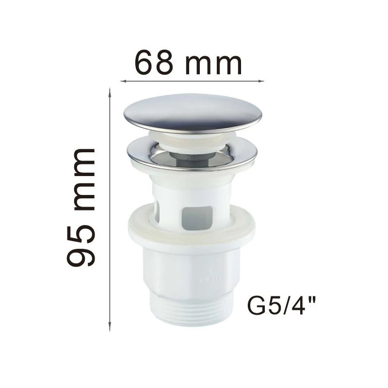 Донный клапан Haiba хром (HB65-4) купить оптом в Москве у поставщика сантехники | Торговый дом Нова